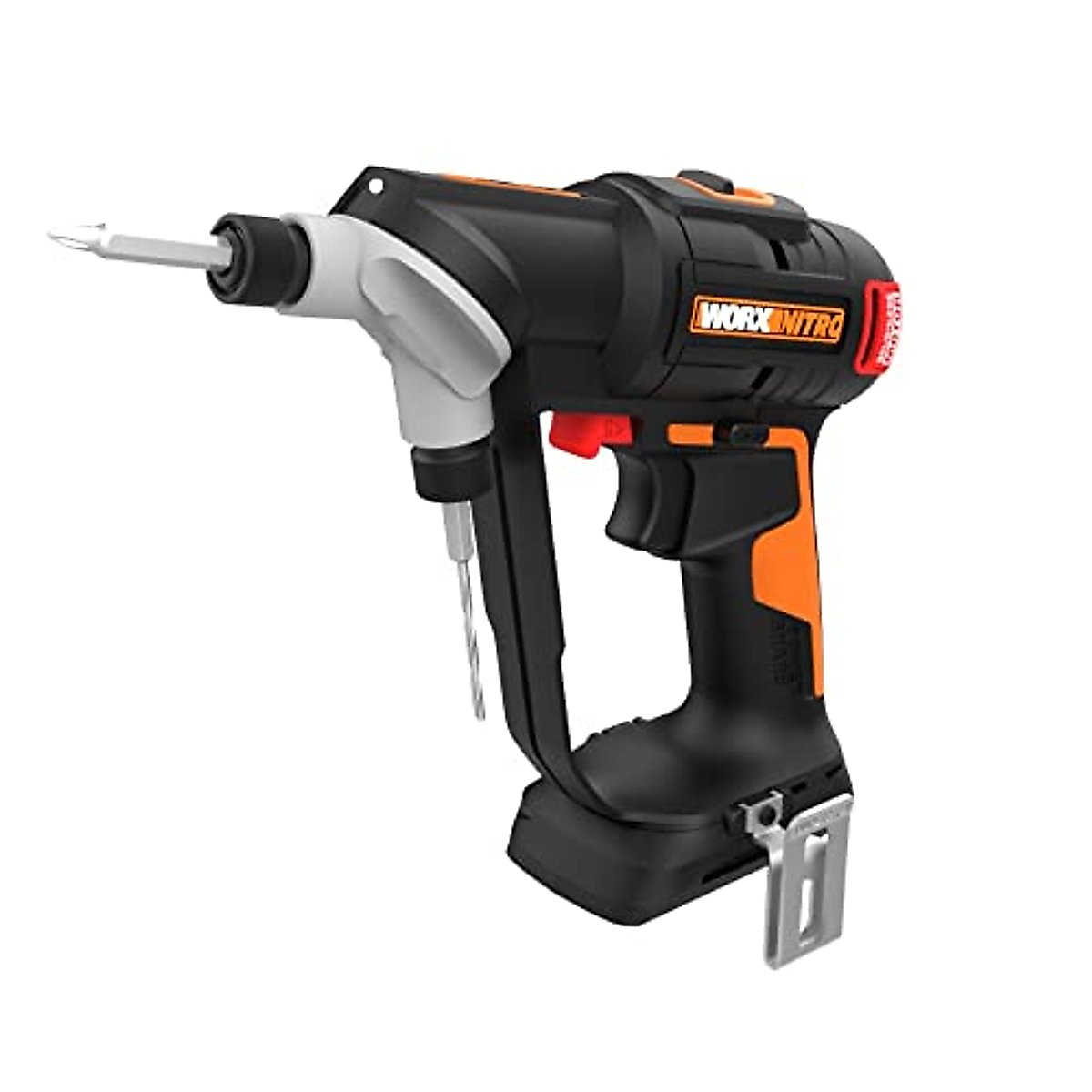 Worx Nitro 20V SwitchDriver 2.0, 2-in-1 Brushless Cordless Drill Driver, 2-in-1 Drill Set Rotatable Dual 1/4" Chucks, Compact Cordless Drill with Digital Torque Setting WX177L.9 – (Tool Only)