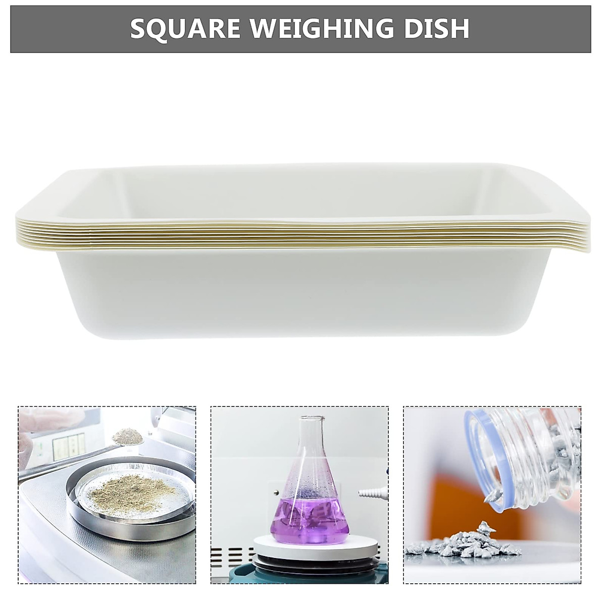 10pcs Weighing Boat Weighing Boat Weigh Boats Plastic Weighing Trays Plastic Boats Plastic Weighing Dishes Weighing Boats Labs Weighing Dishes Labs Square Dishes Weighing Plates
