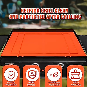 36'' Griddle Mat for Blackstone, Cuttable Silicone Griddle Mat Non-Stick Grill Mats Griddle Grill Silicone Cover Griddle Protective Mat Griddle Mat Protector (36/28/22inch)