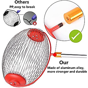 Large Nut Gatherer Rolling Nut Harvester Ball Picker Adjustable Lightweight Outdoor Manual Tools Picker Collector Walnuts Pecans Golf Nerf Darts and Ball 1'' to 3'' in Size (7.48 * 12.6in)