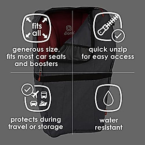 Diono Car Seat Travel Backpack, Airport Travel Bag For Car Seat, Gate Check-In Bag, Carry As Duffle Bag Or BackPack, Padded Shoulders, Durable Protective Material