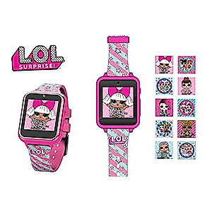 Accutime Kids LOL Surprise Hot Pink Educational Touchscreen Smart Watch Toy for Girls, Boys, Toddlers - Selfie Cam, Learning Games, Alarm, Calculator, Pedometer and more (Model: LOL4104)