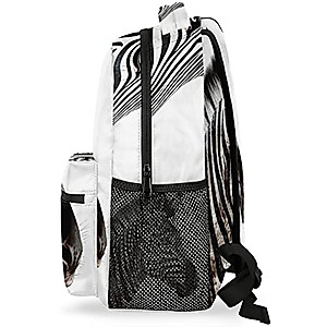 OMFUNS Animal Zebra Custom Backpack for Kids Boys Girls Cool Print Personalized School Bookbag for College Elementary Middle School Bag Casual Daypack Laptop Bag for Women Men