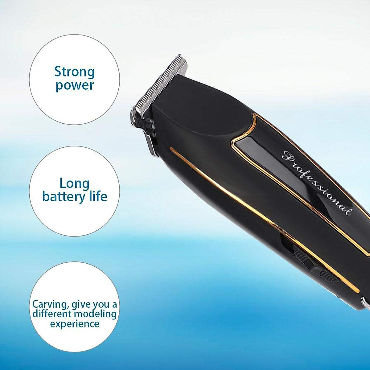 FILFEEL T-Blade Trimmer, 5 Star Cordless Precision Trimmer for Lining & Close Trimming - Great for Barbers and Stylists Professional Haircutting Kit(Black)