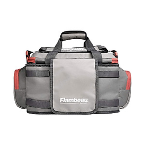 Evolution Outdoors FL30006: 5007 Pro-Angler Zerust Tackle Bag (Grey/Red) - Includes 3 Trays
