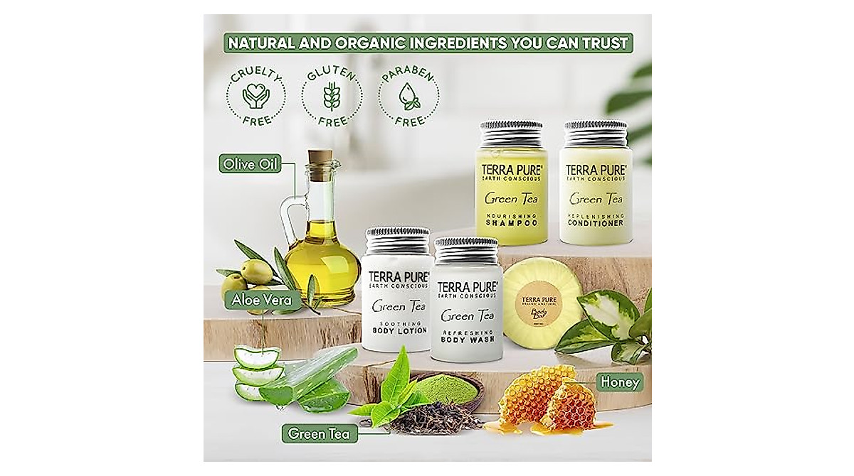 Hotel Soaps & Toiletries Bulk Set - Terra Pure Green Tea