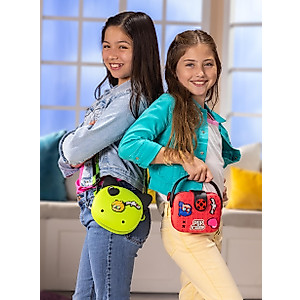 Miraculous Ladybug Pop n' Swop Red Mini Handbag, Customizable Bag 4 Clip-on Badges, Accessory Bag, Lightweight Durable Waterproof Handbag - Gift for Girls and Kids (Ladybug)