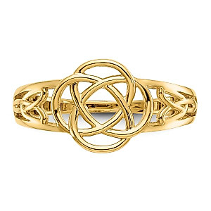 IceCarats 14K Yellow Gold Ladies Celtic Love Knot Ring Size 6
