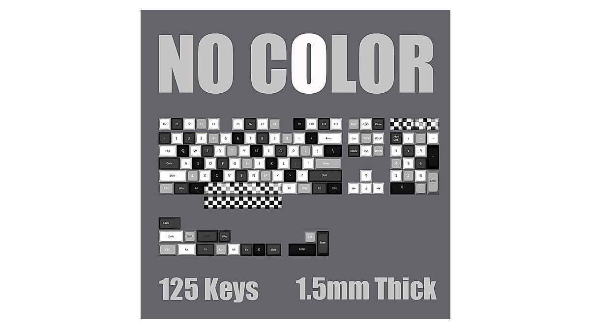 ZMX Retro Checkerboard XDA Keycap Set for Mechanical Gaming Keyboard