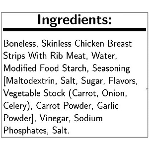 Tyson Red Label NAE Large Fully Cooked Grilled Chicken Breast Strips,10 Pound -- 1 each.