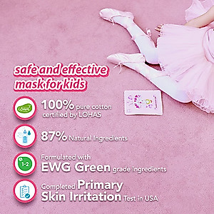 [ peach and ] Ballerina Face Mask Sheet for Kids, Children | Facial Mask made with 100% Cotton (5pcs)