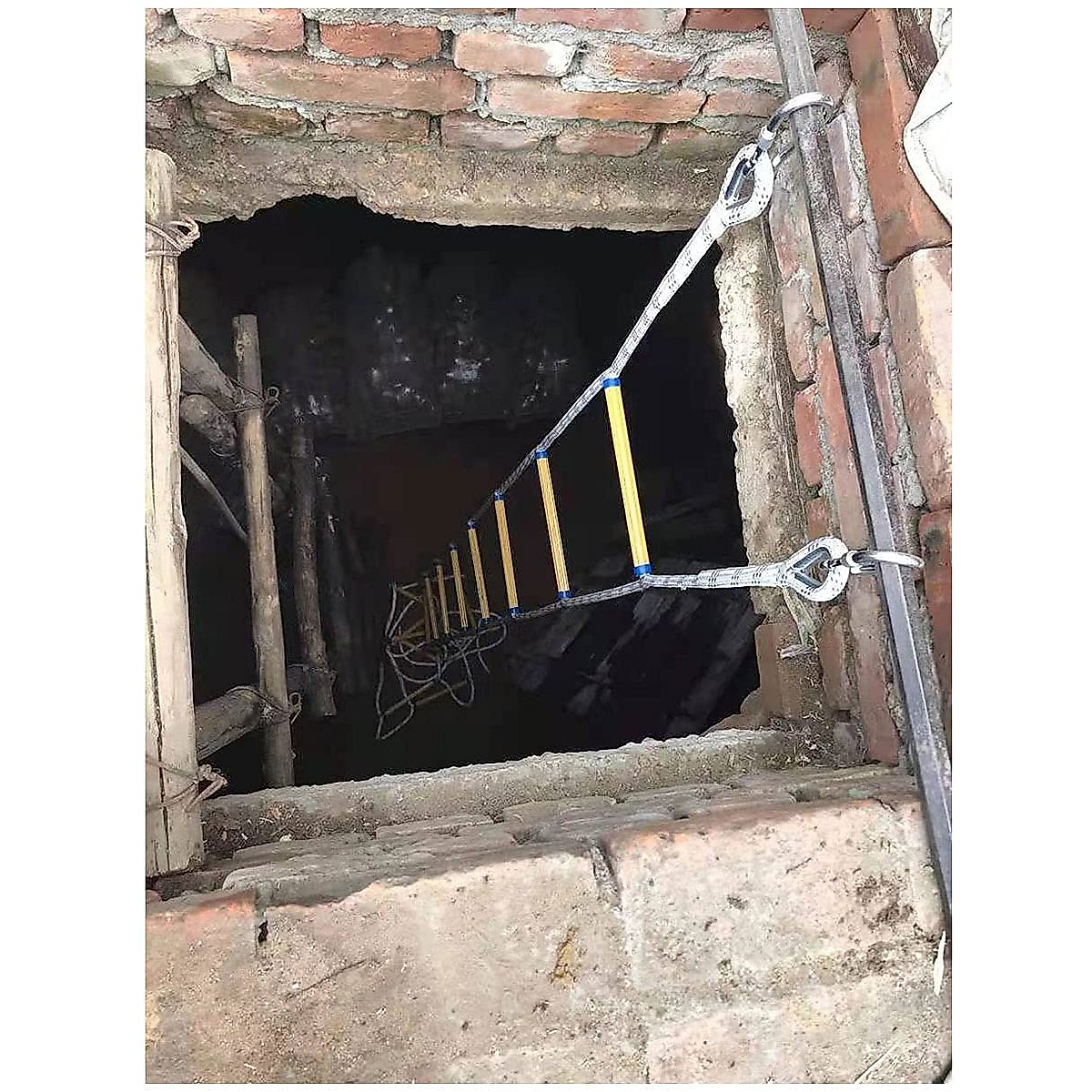 FGQCBBYC Emergency Fire Escape Ladder Rope Ladder Outdoor Soft Safety Ladder Hooks for Window Balcony, Home Climbing Escape Ladders,Reusable/3M/10Ft/18M/59Ft