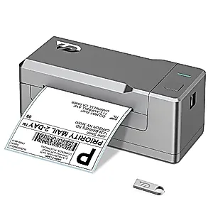 Tordorday Shipping Label Printer 4x6 Thermal Label Printer for Shipping Packages, 150mm/s Thermal Printer 203 dpi, Compatible with Amazon, Ebay, Shopify, USPS, Etsy