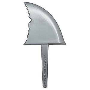 NCS Grey Shark Fin Cake and Cupcake Pick Toppers, 24 Count