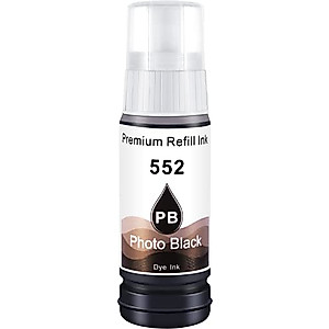 storcfe 552 Refill Ink Bottles Replacement for Epson 552 T552 T552920 Used for Epson EcoTank Photo ET-8550 ET-8500 Printers (1Black, 1Photo Black, 1Cyan, 1Magenta, 1Yellow, 1Gray, 6-Pack)
