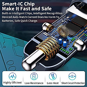 Car Charger,Apple MFi Certified iPhone Car Charger 38W USB C Car Charger IDiSONCABLE All Metal Dual Port PD&QC Car Charger Adapter with 2Pack Lightning Cable for iPhone 14 13 12 11 XR X XS iPad AirPod