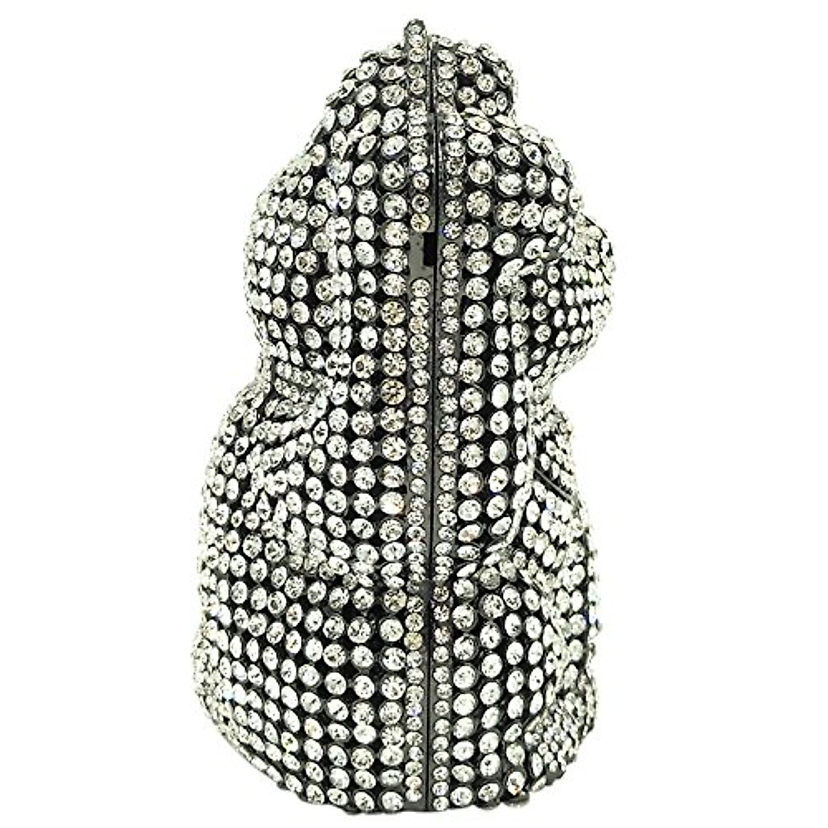 Elegant Evening Bags For Womens Clutches Purse Chain Wallet Handbags Crystal Party Lucky Cat Silver