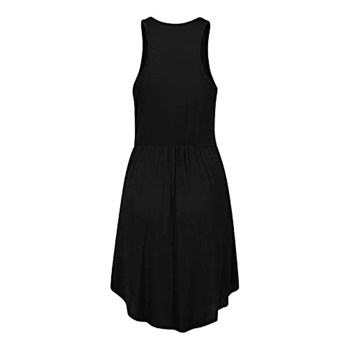 Mini Dresses for Women Sexy Women Summer Casual Simple Solid Color V Neck Pocket Dress