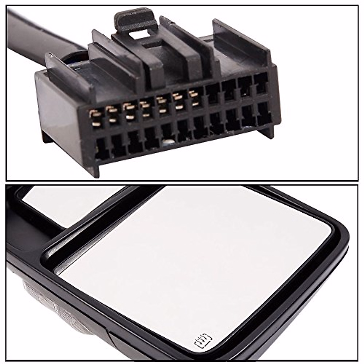 MOTOOS Towing Mirrors Replacement for 2008-2015 Ford F250 F350 F450 F550 Super Duty Pair Rear View Tow Mirrors Power Heated with LED Smoke Signal Light Driver and Passenger Side