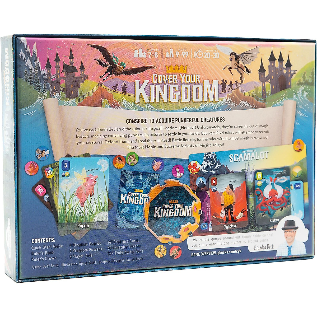 Grandpa Beck's Games Cover Your Kingdom | Cover Your Assets New & Very Obnoxious Brother | A Magically Malicious Party Game for 2-8 Players 9+