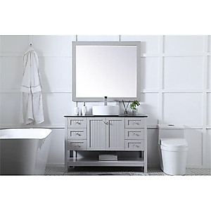 Elegant Kitchen and Bath 48 inch Vessel Sink Bathroom Vanity Cabinet - Gray