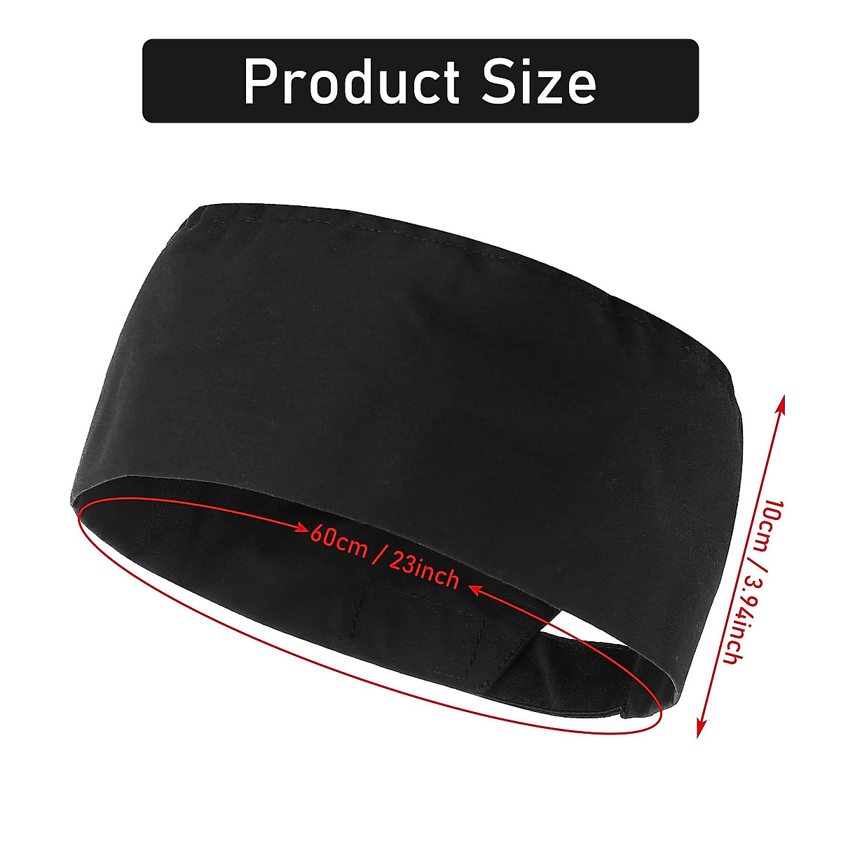 Lusofie 4 Pcs Unisex Chef Hats Adjustable Kitchen Cooking Caps with Elastic One Size Fit Most Black Breathable Mesh Top