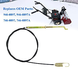 AILEETE 946-0897 Auger Clutch Cable for MTD Craftsman Cub Cadet Troy-Bilt Ryobi Yard Man Bolens Yard Machines Husky Snowblower Snow Thrower 746-0897 746-0897A 946-0897A