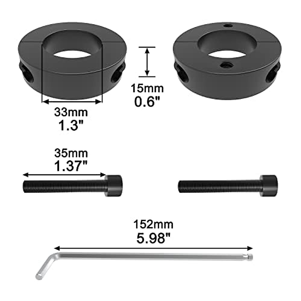 MySit Gas Lift Cylinder Removal Tools 33mm/1.3-Inch, Removal Tool Set for Replacing Herman Miller Aeron Office Chair Cylinders, Fix Sinking Chair Saver for Stop Sinking - 2 Pieces