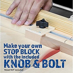 Fulton DIY Table Saw Crosscut Sled Kit with 2 UHMW Bars 2 Aluminum Tracks 1 Knob and 1 Bolt along with Full Color HOW TO BUILD YOUR OWN Crosscut Sled Guide Booklet