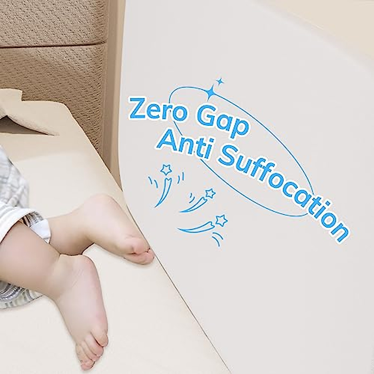 omzer Travel Bed Rails for Toddlers - Foldable Portable Safety Rail with No Drill, Short Bed Rail Guard for Baby Child/Elderly, Height Adjustable for Crib Twin Queen Full King Size Bunk Bed -32 Inch