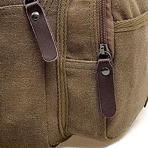 Canvas Sling Bag Crossbody Backpack Casual Daypack Small Chest Shoulder Bag Sling Chest Multipurpose Backpack for Travel, Hiking, Cycling (Green)