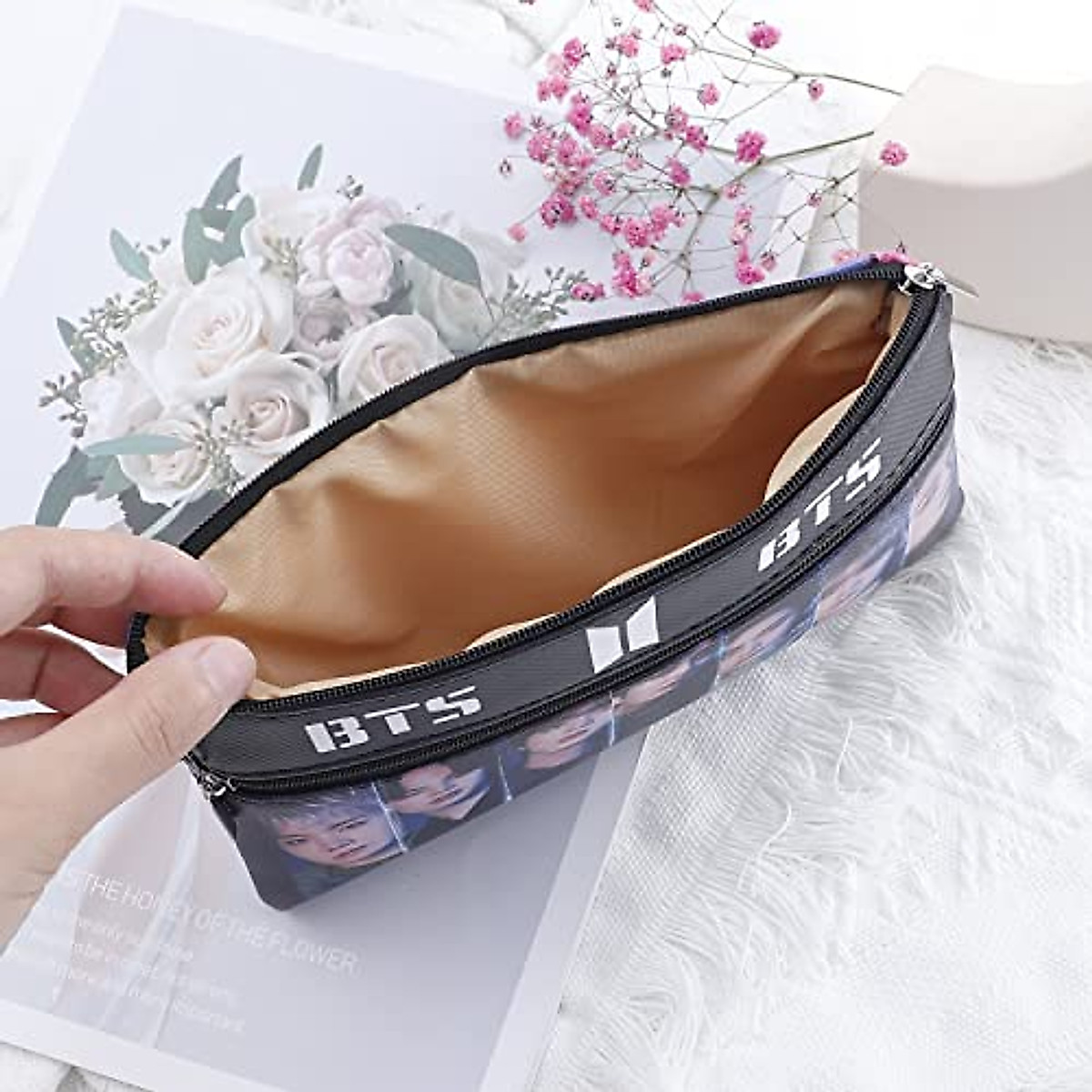 G-Ahora Kpop Bangtan Boys Leather Wallet Bangtan Boys Purse Credit Card Holder with Bangtan Boys Lanyard Kpop Bangtan Boys Postcards for Army Gifts(WC Bangtan Boys)