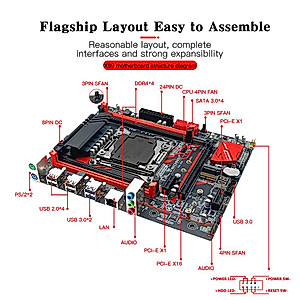 MACHINIST X99 LGA 2011-V3 Motherboard, Micro ATX Motherboard (PCIe 3.0, M.2 Slots, 4 Channel DDR4, SATA 6Gb/s) for Intel XEON E5 V3/V4, Core i7 seriers CPUs, PC Server Mainboard with Diagnostic Card