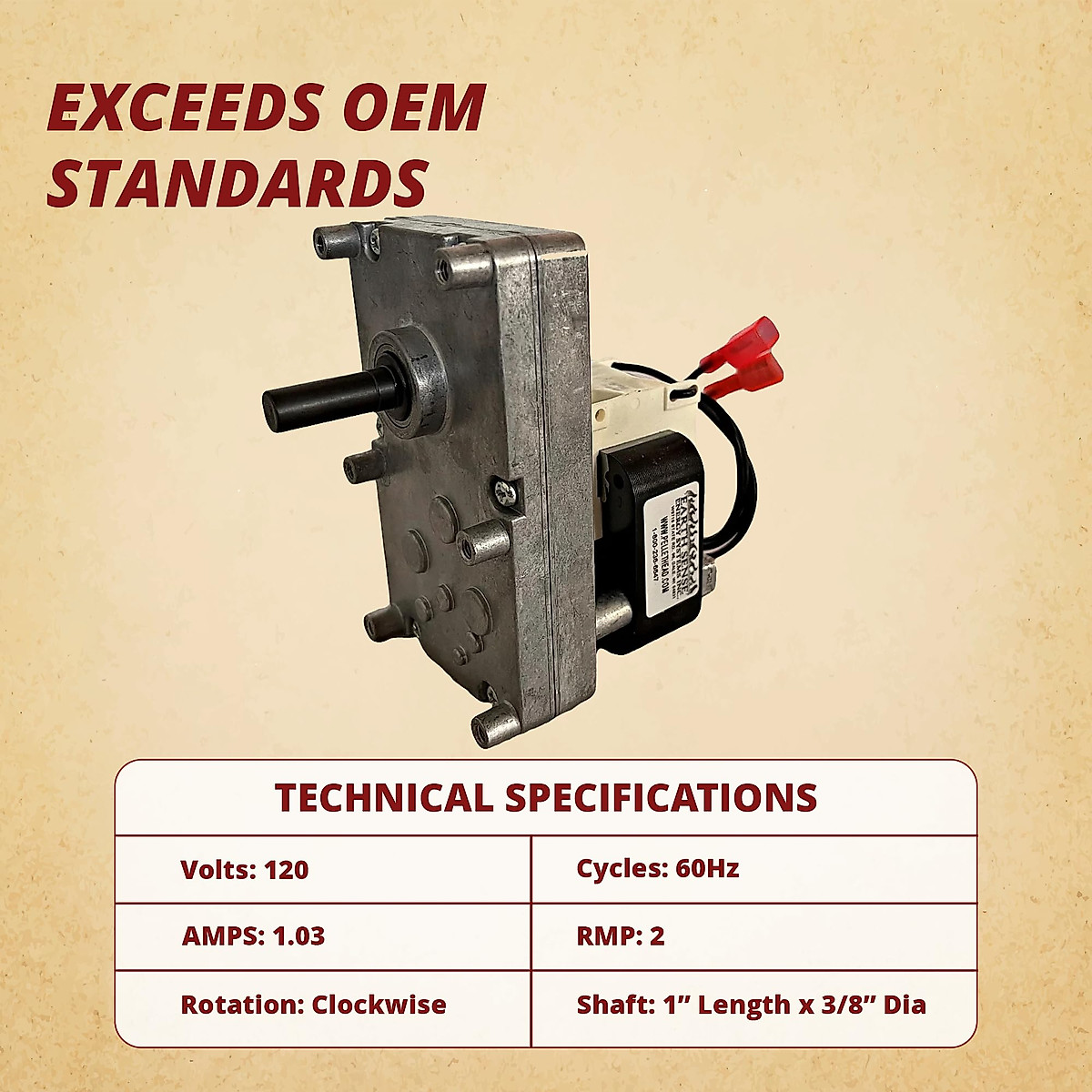 Englander CU-047042 Auger Feed Stirrer Motor 2 RPM Clockwise Gearbox Fits 10-CPM 25-EP/EPI 25-IP 25-IPM 25-IPS 25-PAH 25-PUF 49-SHCPM 49-TRCPM 55-SHPAH 55-SHPEP 55-SHPEPL 55-TRPAH 55-TRPEP