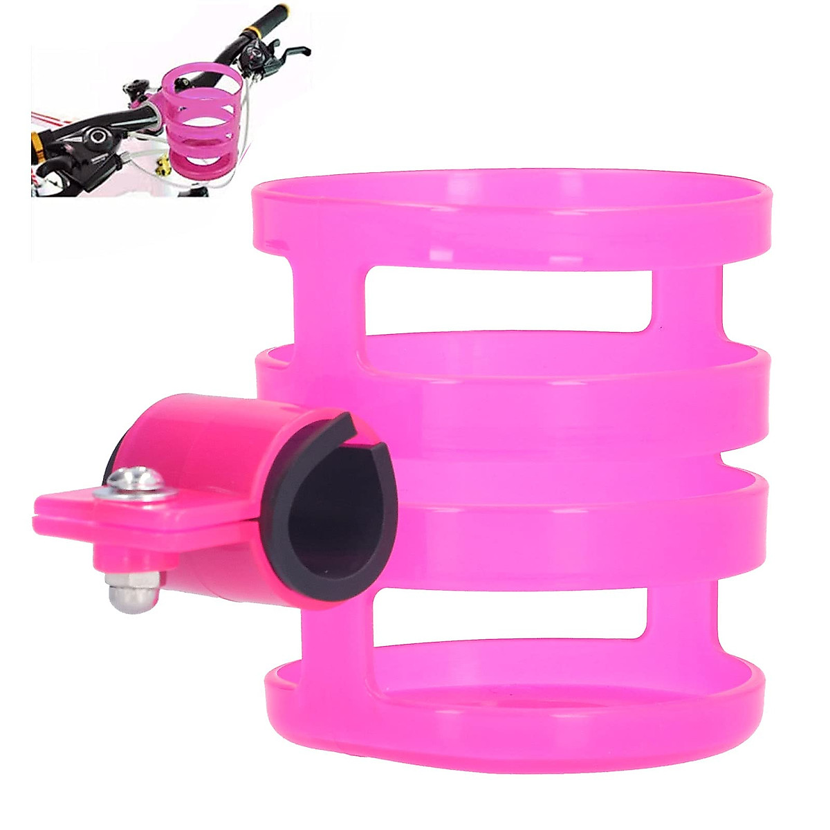 Universal Cup Holder, Stroller Water Bottle Holder Stroller Cup Holder Stroller Drink Holders Adjustable for Stroller Bicycle Wheelchair(pink)