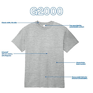 Gildan Adult Ultra Cotton T-Shirt, Style G2000, Multipack, Dark Heather (2-Pack), X-Large