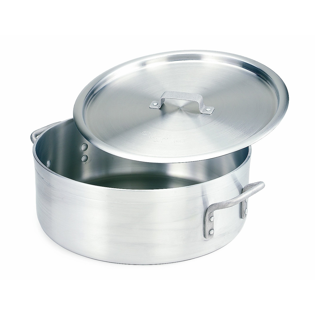Crestware Extra Heavy Weight Pan Covers Aluminum Braziers, 25 Quart, Silver