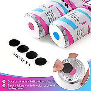 Tamsan Premium Gender Reveal Confetti Cannon, Set of 4 Mixed (2 Blue 2 Pink) Gender Reveal Confetti Cannon Popper, for Gender Reveal Decorations and Baby Gender Reveal Party Supplies, Pink&blue