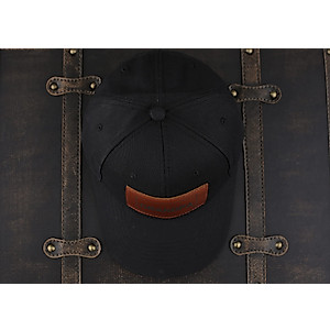 New Grandpa Gift，Grandpa Leather Patch Trucker Hat，Best Gift for Grandpa，Baseball Hat for Grandpa Black