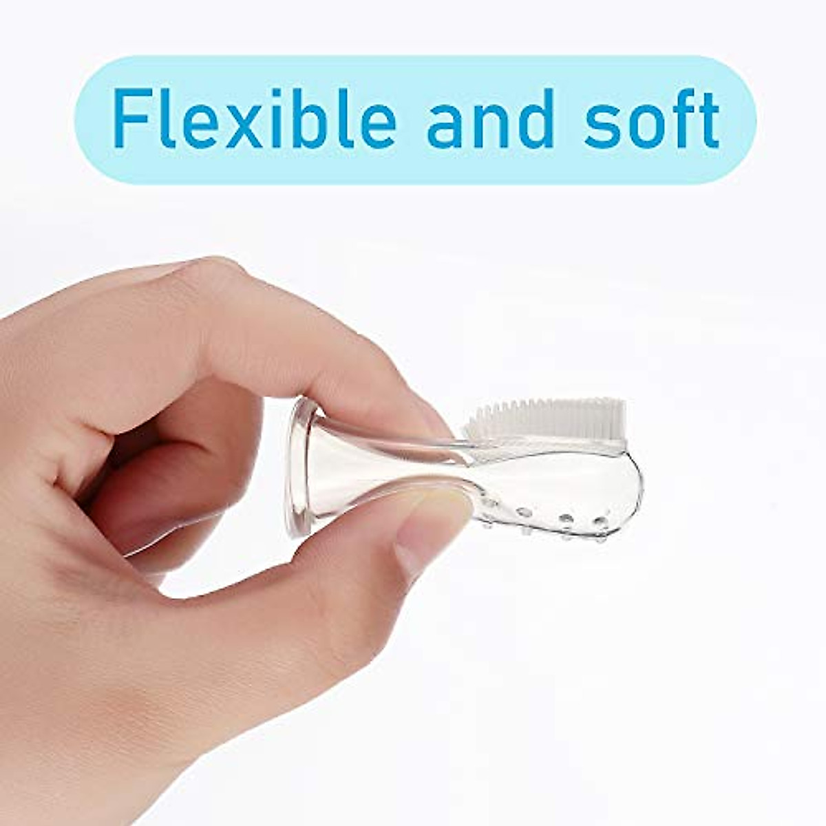 Boao 36 Pcs Baby Finger Toothbrushes with Storage Case Infant Toddlers Teeth Brushes Soft Silicone Baby Tongue Cleaners for Oral Cleaning Tooth Training Supplies