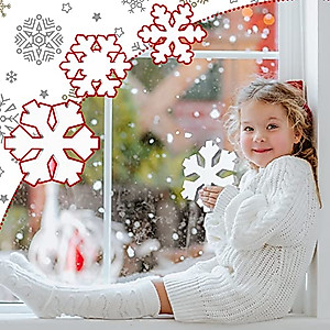 3 Pcs Winter Wooden Snowflake Decor Winter Snowflake Table Signs Wonderland Snowflake Wood Blocks Farmhouse Christmas Tiered Tray Decorations for Xmas Country Table Shelf (White)