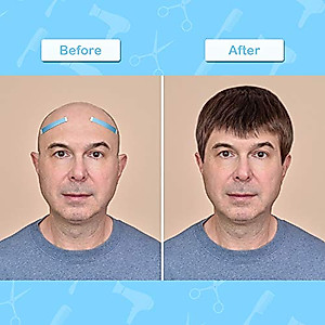 Blulu 48-Piece Lace Front Tape Wig - Double-Sided Waterproof Lace Wigs with C-Shaped Hair Pieces(Blue)