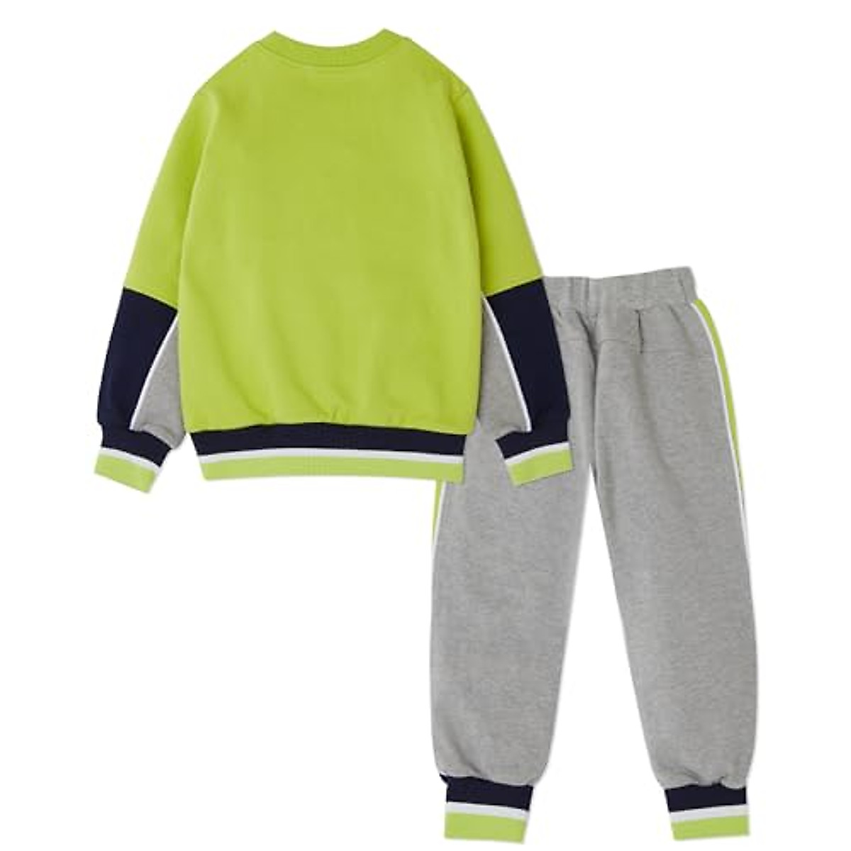 ROROANCO Boys' 2-Piece Comfortable Pull On Sweatshirt Set (Ages 3-9) – Dryer Safe Crewneck Top & Jogger Sweatpants, Trusted Korean Brand