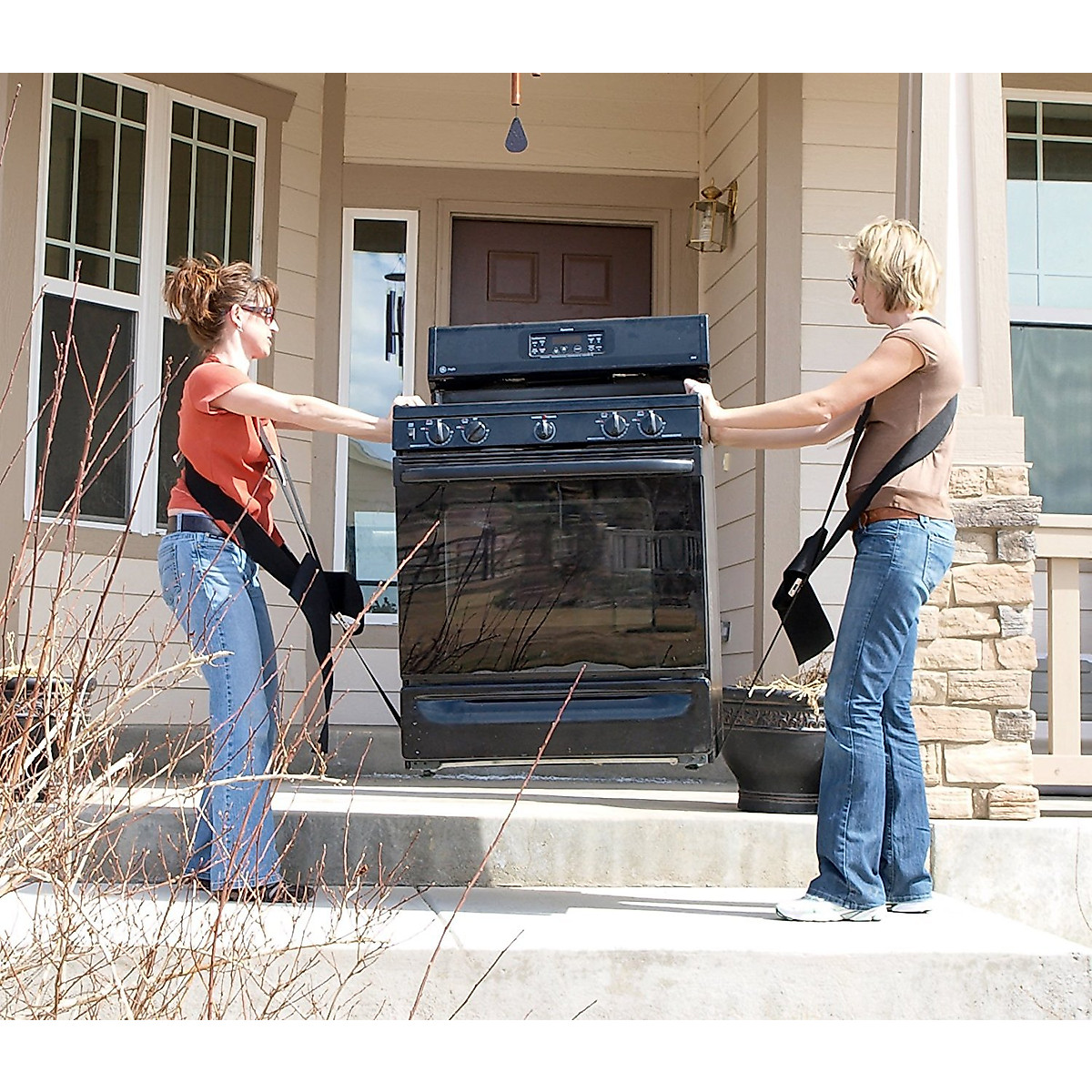 Shoulder Dolly 2-Person Lifting and Moving System - Easily Move, Lift, Carry, And Secure Furniture, Appliances, Heavy Objects Without Back Pain! Straps and Harnesses for 2 Movers (Pack of 2)