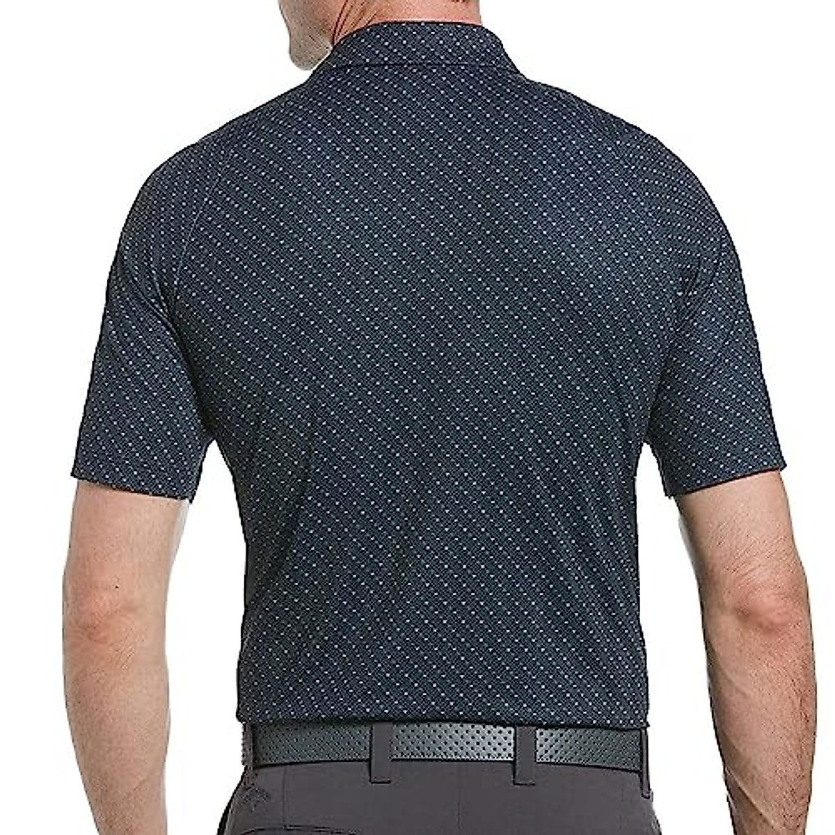 Callaway Men's Swing Tech Short Sleeve Golf Polo Shirt (Size Small-6X Big & Tall), Chevron Caviar/Bright White, X-Large