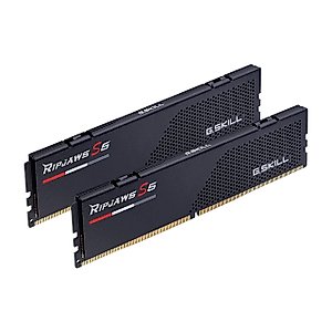 G.SKILL Ripjaws S5 Series (Intel XMP 3.0) DDR5 RAM 32GB (2x16GB) 6000MT/s CL36-36-36-96 1.35V Desktop Computer Memory UDIMM - Matte Black (F5-6000J3636F16GX2-RS5K)