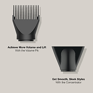 Conair The Curl Collective 1875 Watt Ionic Ceramic Hair Dryer, Black, 18"