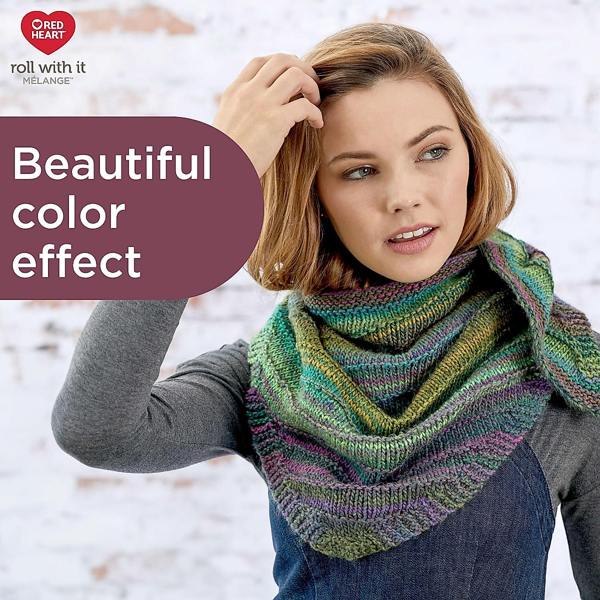 Red Heart Roll with it Melange Theater