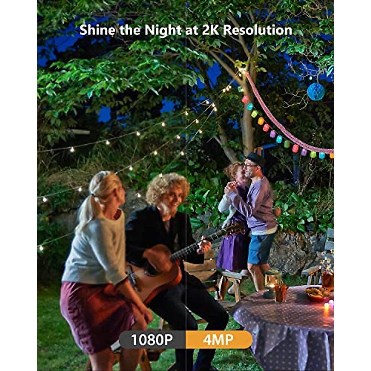 Imou Security Camera Outdoor with Floodlight and Sound Alarm, 4MP QHD Pan/Tilt 2.4G Wi-Fi Camera, IP66 Weatherproof 2.5K Bullet Camera, Full Color Night Vision IP Camera with 2-Way Talk, Cruiser