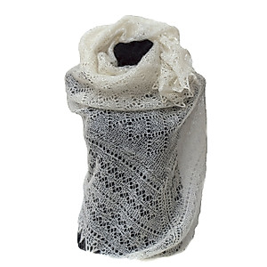 Fedelkea Victorian Lace Bridal Orenburg Crochet Shawl Winter Wedding 47x47 Inch
